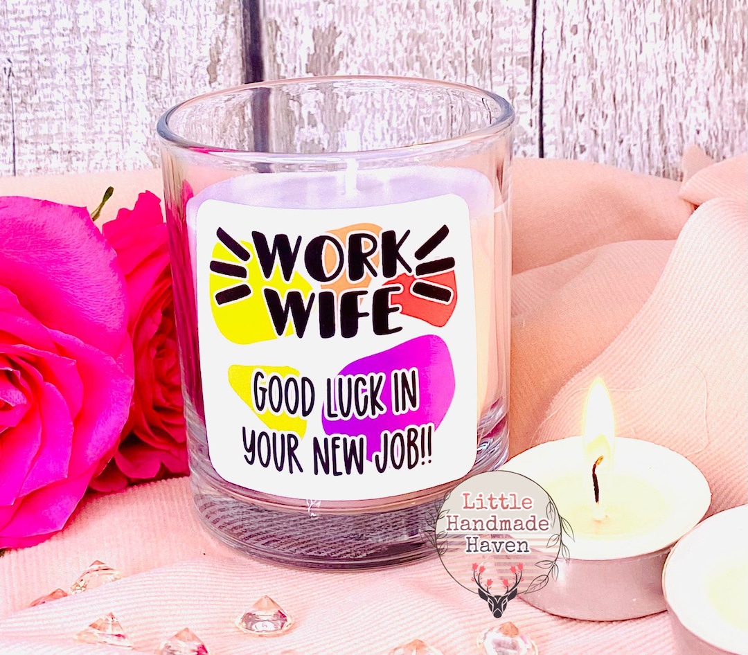 New Job Good Luck Work Wife Candle Gift Present Novelty Funny Rude Joke ...