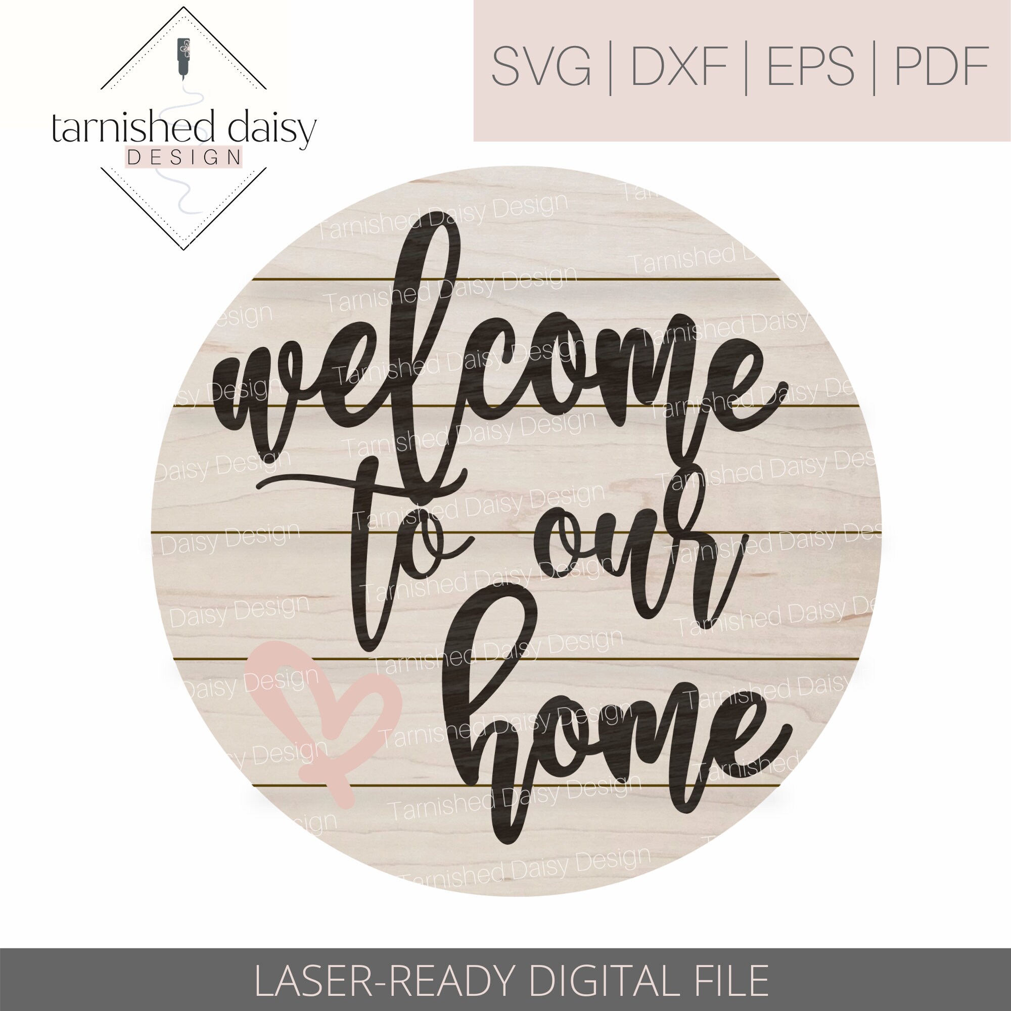 Welcome Sign Svg for Glowforge Welcome to Our Home Svg Laser | Etsy