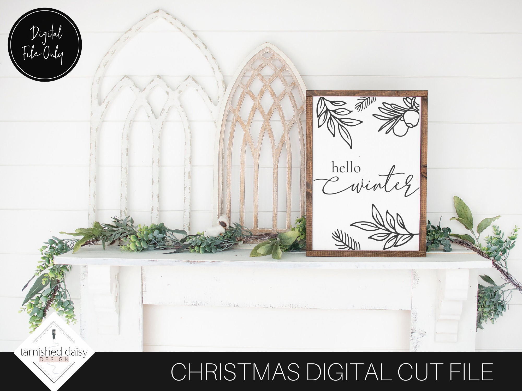 Hello Winter Svg Winter Sign Svg Christmas Sign Svg Winter | Etsy