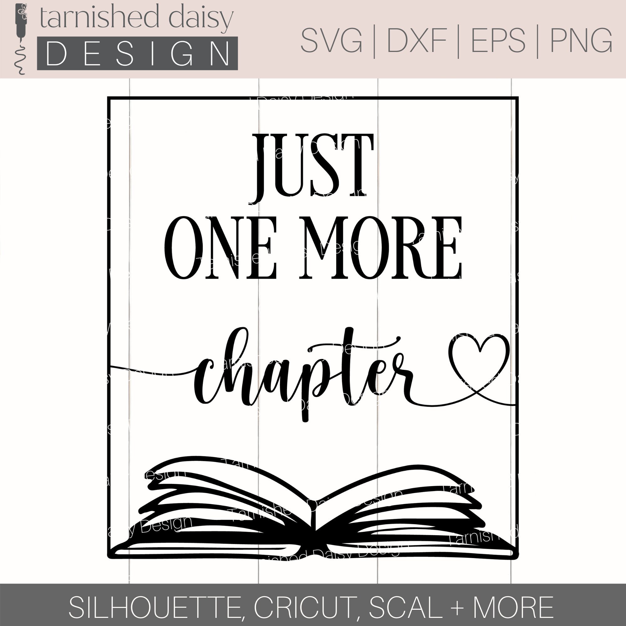 Just One More Chapter Svg Book Svg Reading Svg Library Svg | Etsy