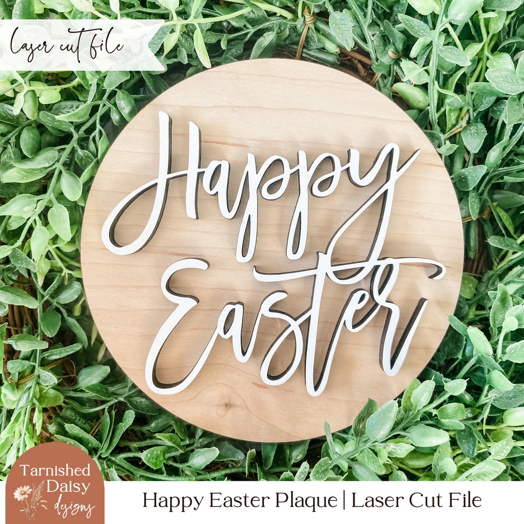 Easter Laser Cut File for Glowforge Projects, Easter Wood Sign SVG ...