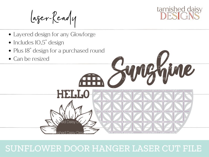 Sunflower Hello Sunshine Welcome Sign Svg Door Hanger Svg - Etsy
