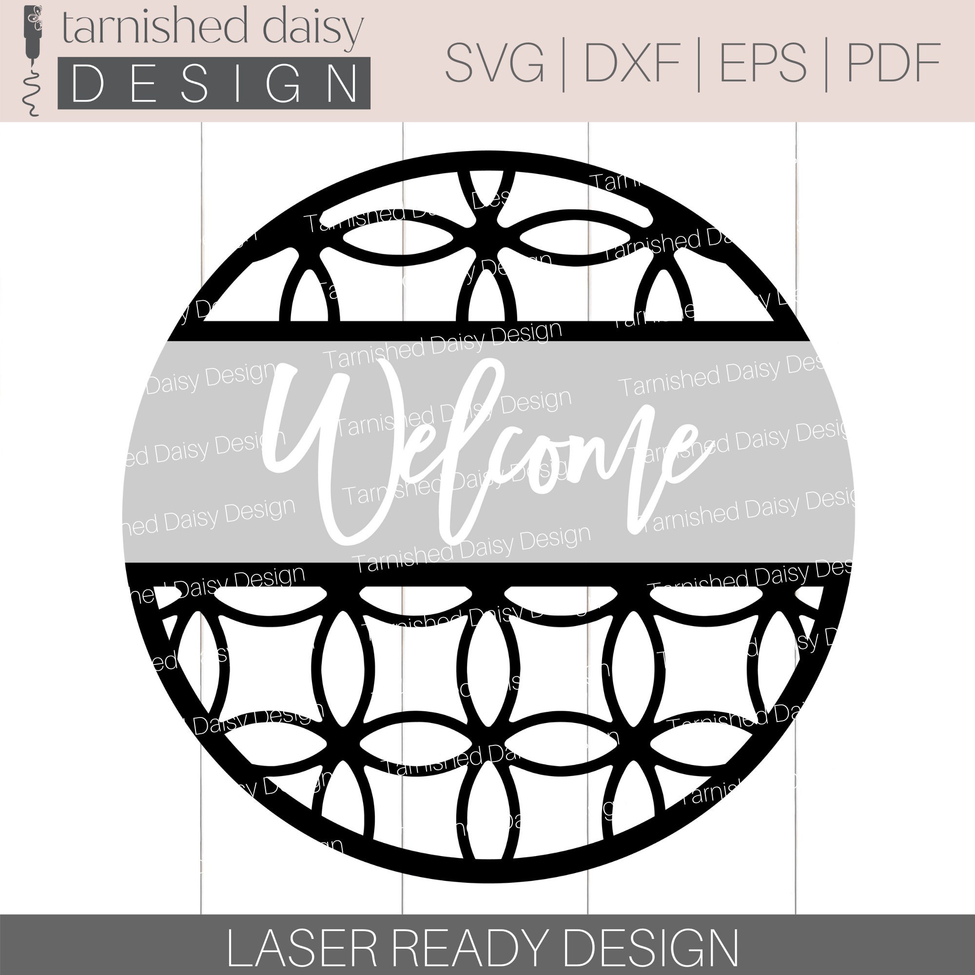 Welcome Sign Svg Door Hanger Svg Front Door Svg Round Sign | Etsy