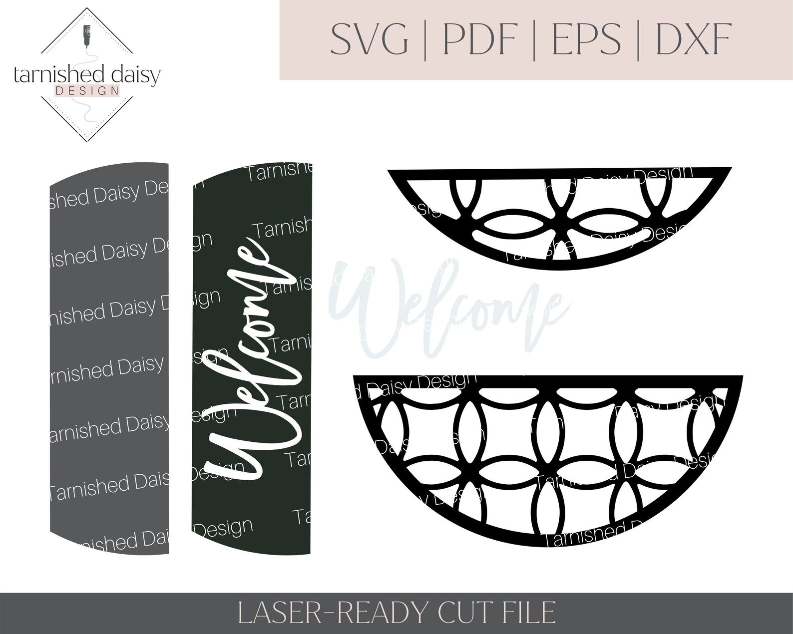Welcome Sign Svg Door Hanger Svg Front Door Svg Round Sign - Etsy