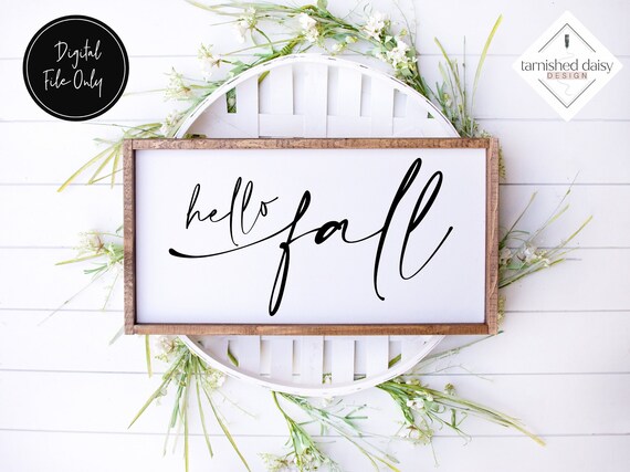 Drawing & Illustration Art & Collectibles Digital Hello Fall SVG autumn ...
