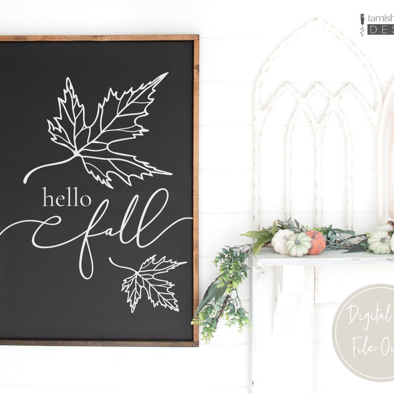 Hello Fall Sign - Etsy