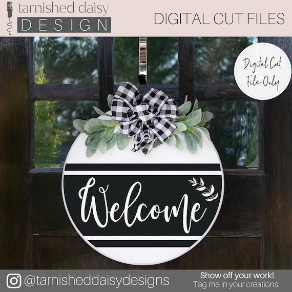 Welcome Svg Round Sign Svg Front Porch Svg Front Door Svg - Etsy