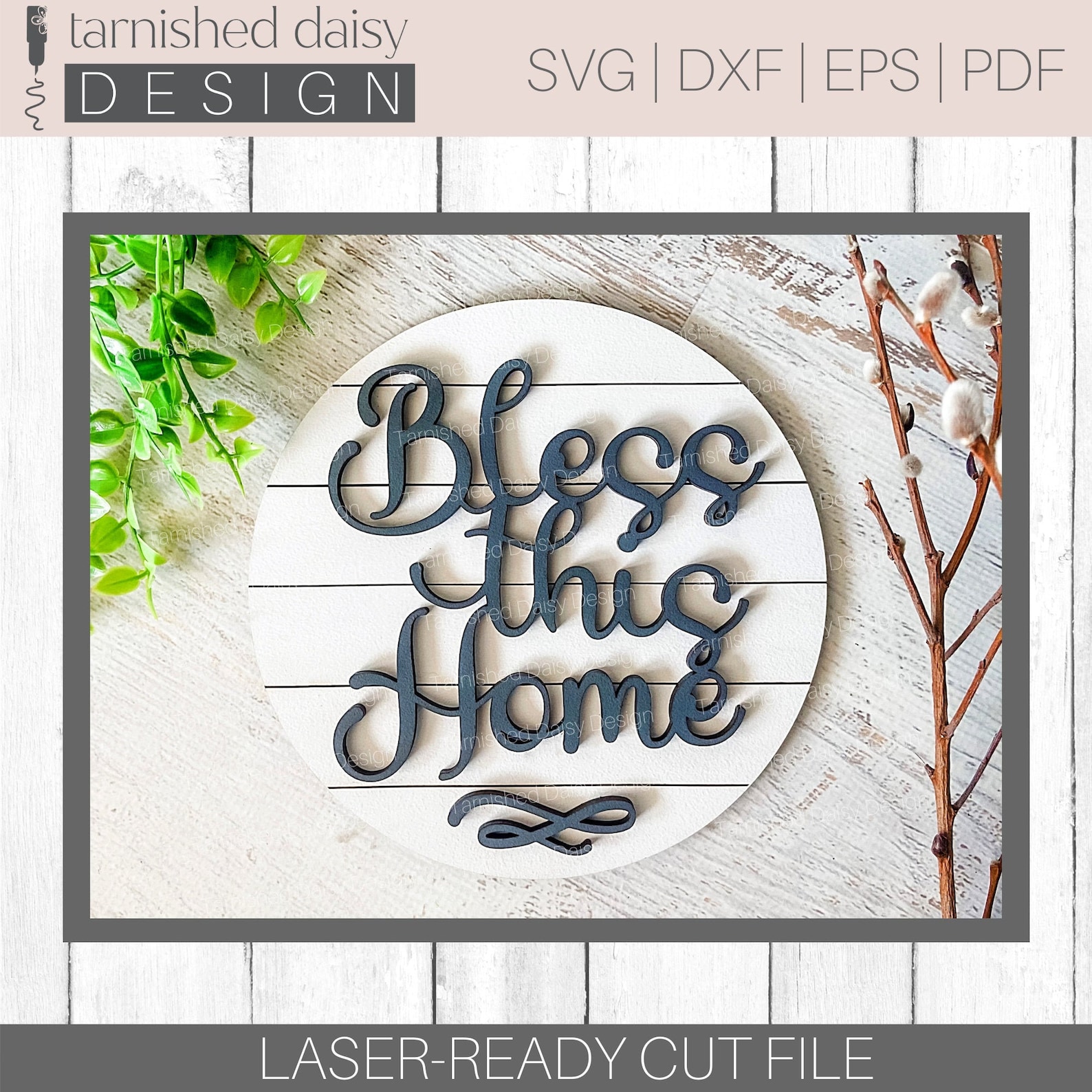 Bless This Home Svg Wood Sign SVG for Glowforge and Lasers - Etsy
