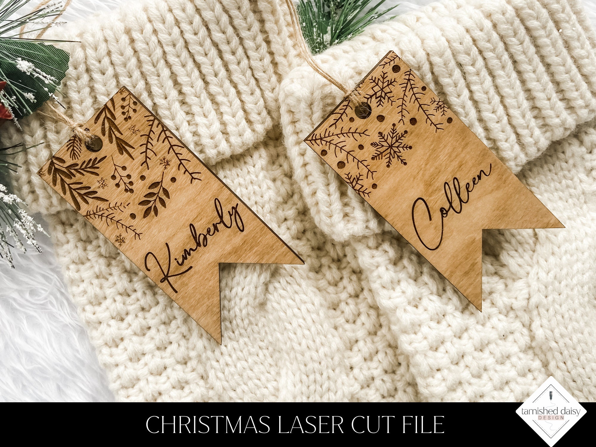 Stocking Tags Svg Stocking Tags Laser Cut File Stocking Tags - Etsy