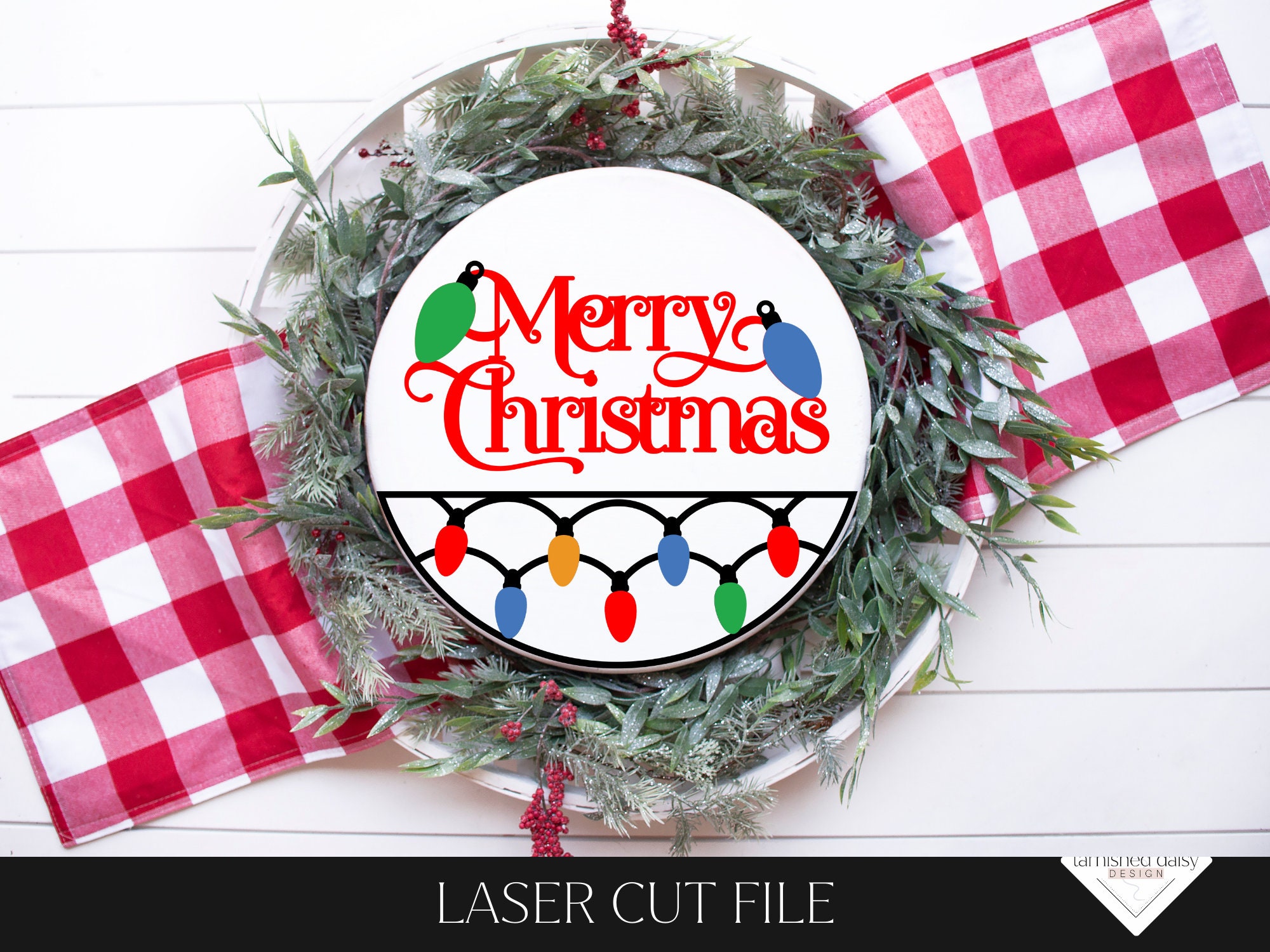 Christmas Glowforge Svg, Merry Christmas Svg, Christmas Lights Svg ...
