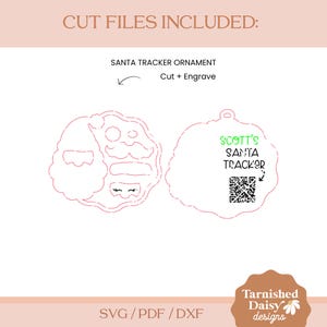 SVG Santa Tracker Christmas Ornament, Santa Christmas Ornament SVG ...