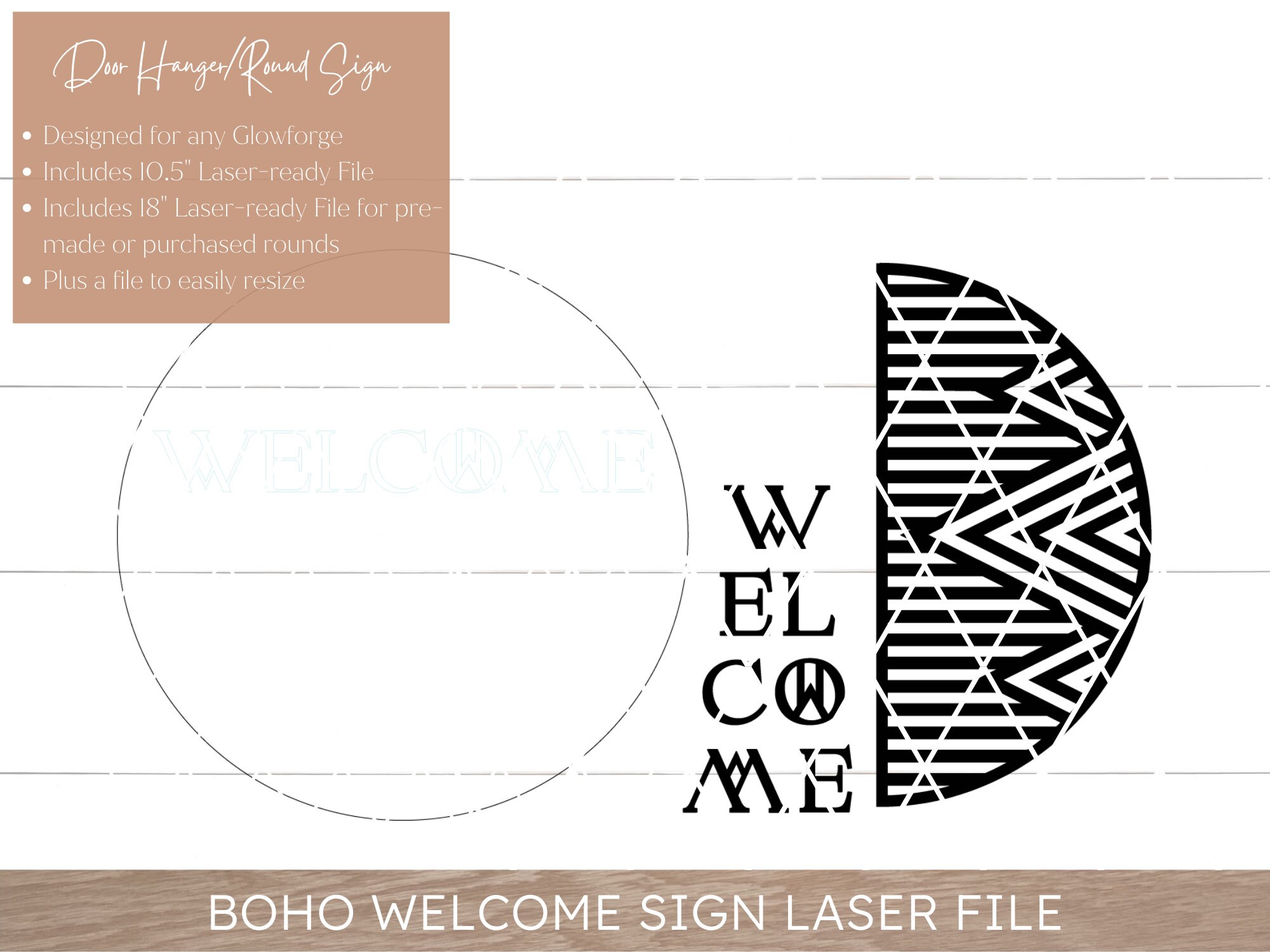 Boho Welcome Sign Laser File Geometric Laser File Door - Etsy