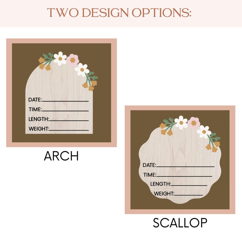 SVG Floral Birth Stats Hospital Name Sign, Birth Stats Sign, Baby Photo ...