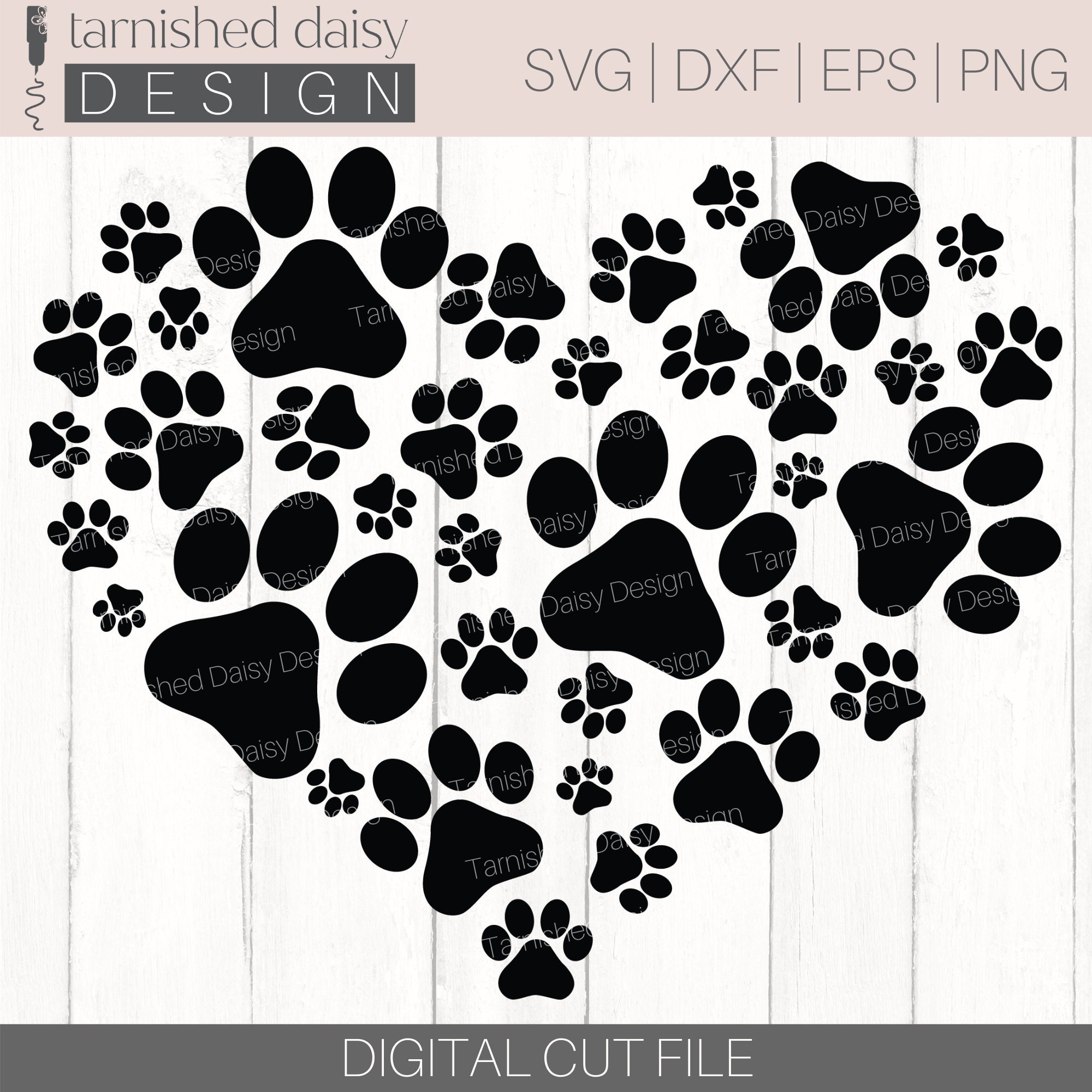Paw Print Heart SVG, Paw Print SVG, Heart of Paws SVG, Paw Svg, Dog Svg ...