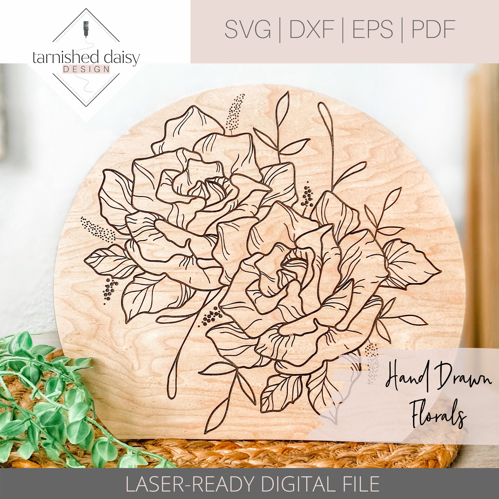 Roses Svg Engraving Svg Floral Svg Glowforge Svg Have Faith Svg Floral ...