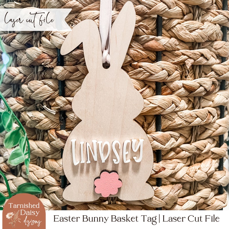 Bunny Tag Svg - Etsy