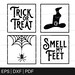 Halloween Sign Svg, Trick or Treat Svg, Spooky Svg, Witch Hat Svg ...