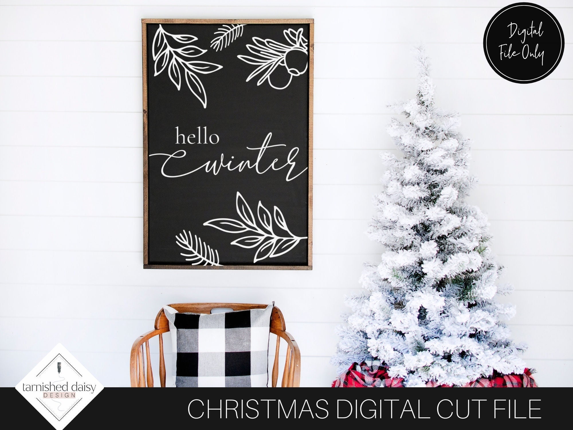 Hello Winter Svg Winter Sign Svg Christmas Sign Svg Winter | Etsy