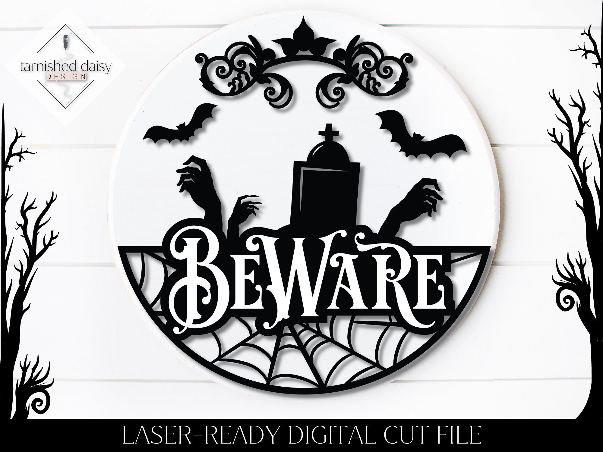 Beware Svg Halloween Svg Fall Svg Spooky Sign Svg Door - Etsy