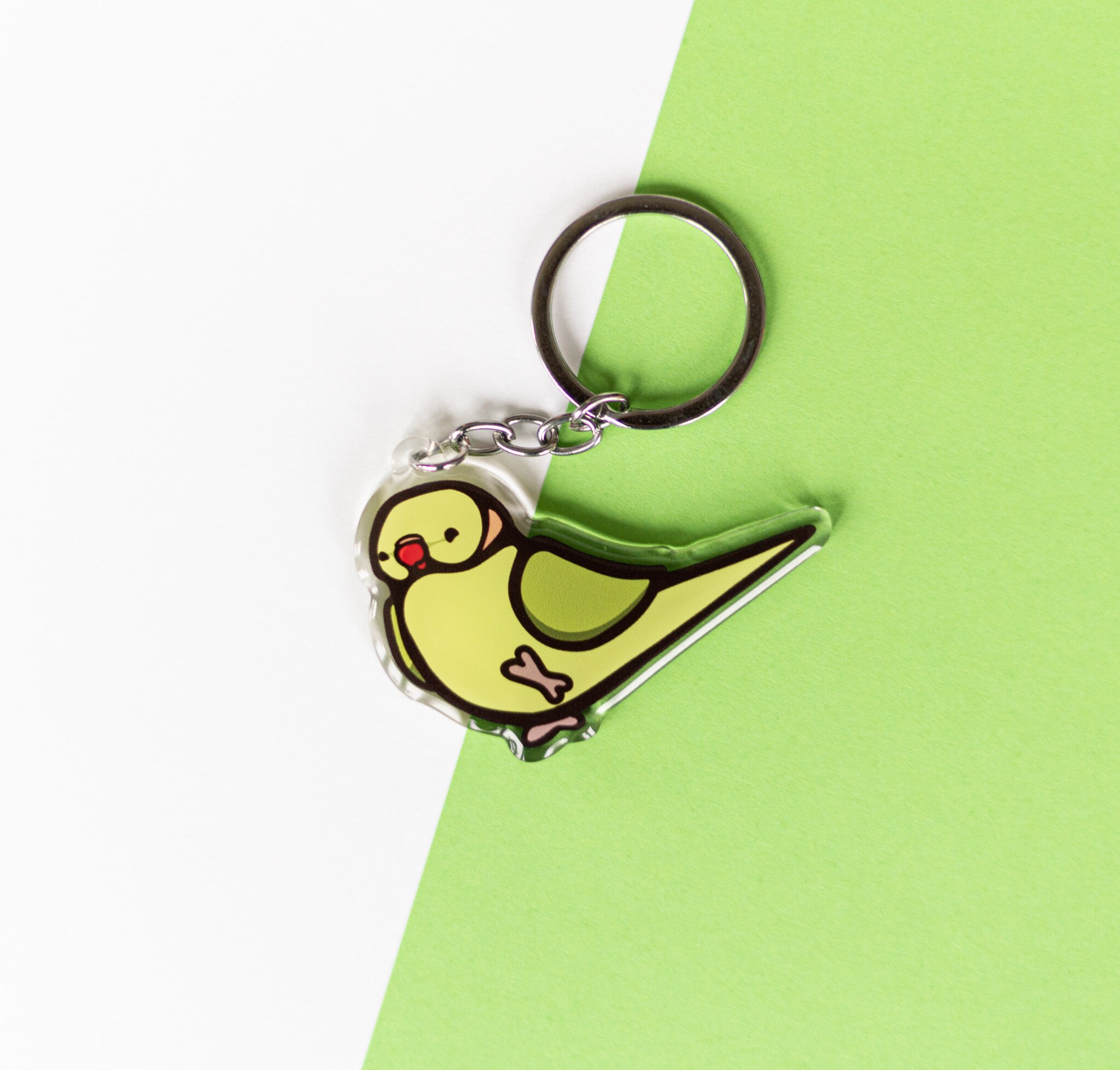 Indian Ringneck Acrylic Keychains, Pick Your Parakeet! - Custom Parrot ...