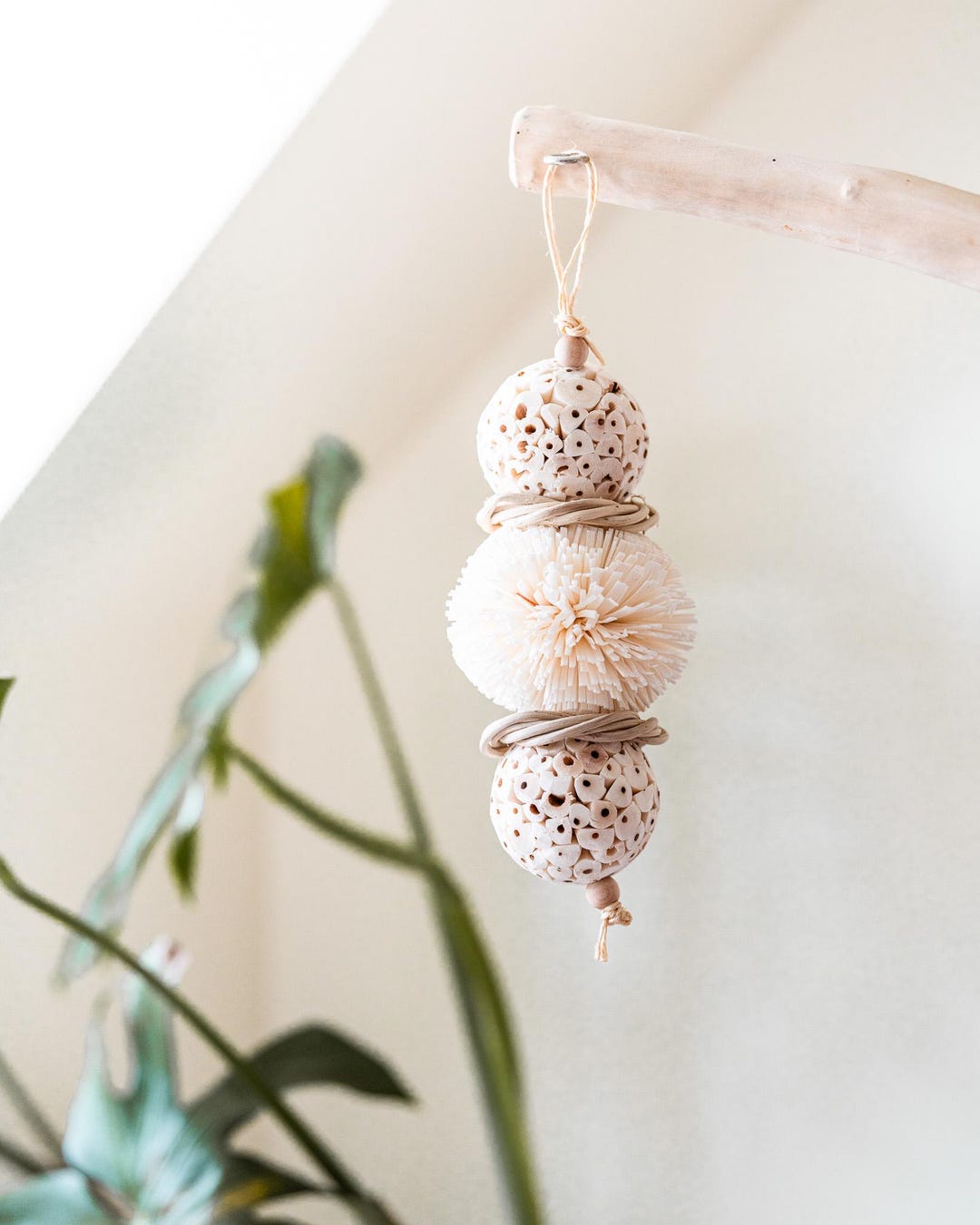 Large Sola Puff - Natural Hanging Bird Toy for Cockatiels, Conures ...