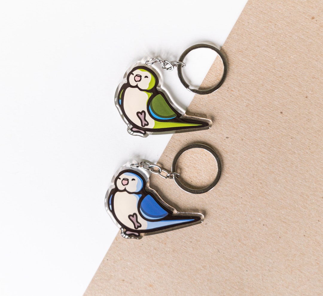 Quaker Parrot Acrylic Keychains, Pick Your Parrot! - Acrylic Parrot ...