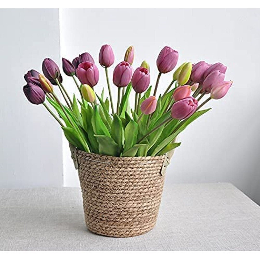 8 Real Touch Faux Dutch Tulips Interior Design Home Decor - Etsy