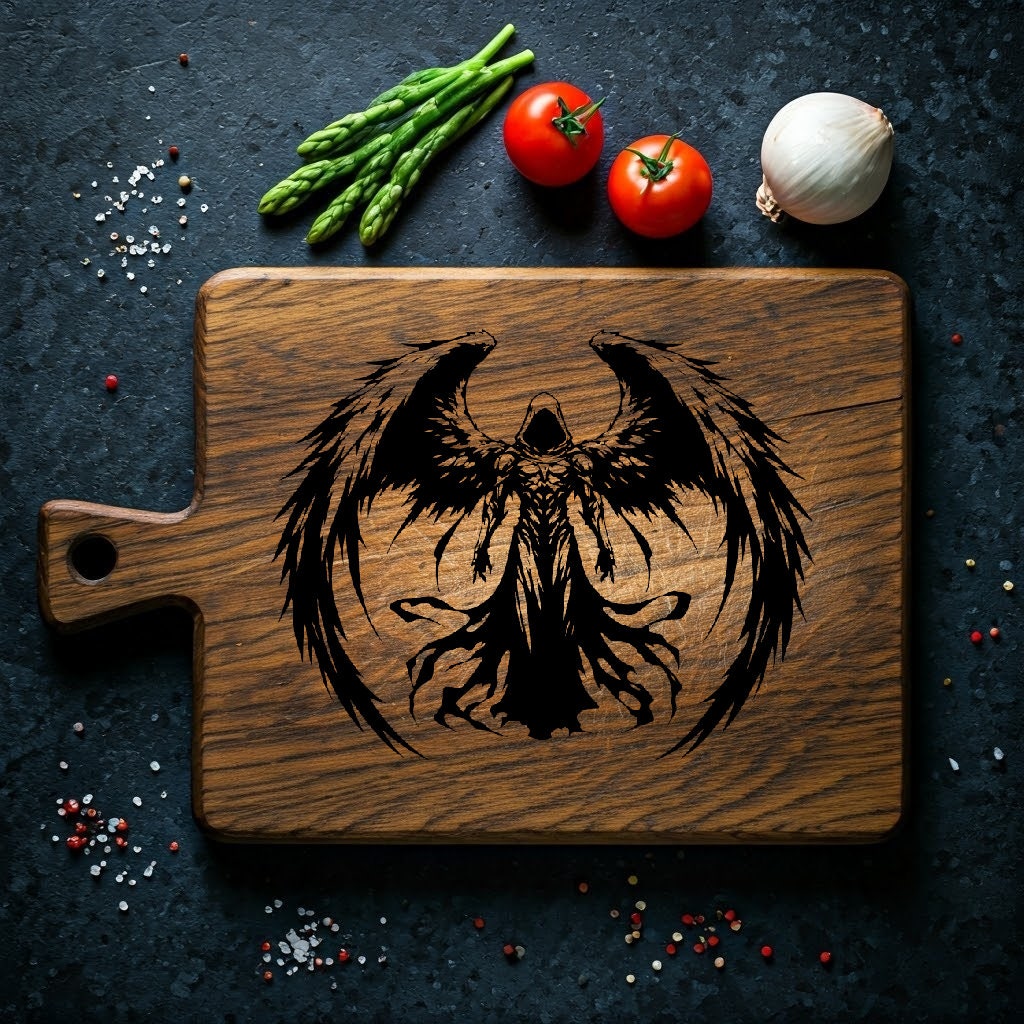 Grim Angel SVG | Gothic Dark Fantasy Cut File for Cricut & Laser Crafts ...
