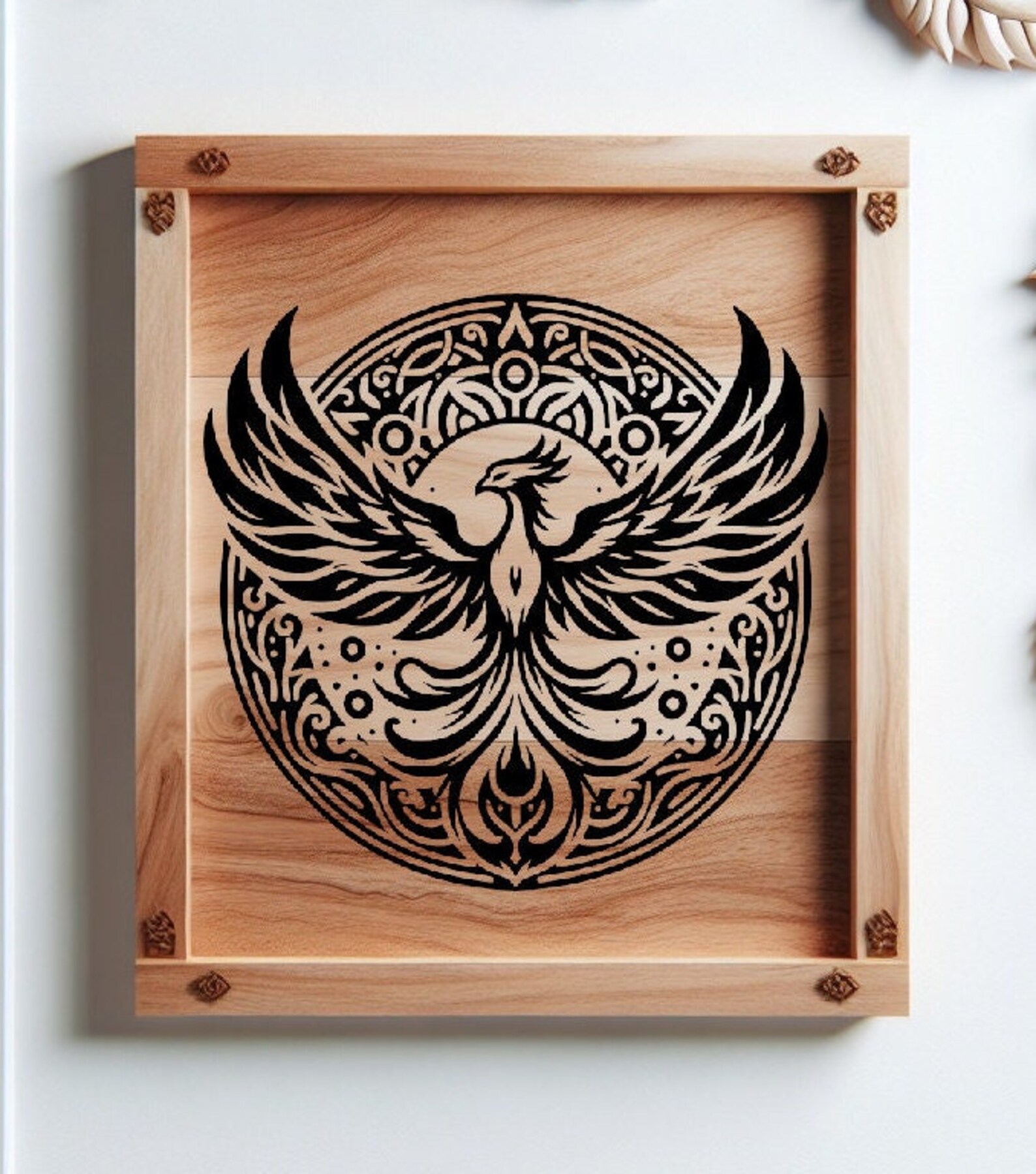 Phoenix Mandala SVG: Tribal Laser Cut File for Cricut & Glowforge ...