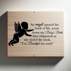 Angel Baby Memorial SVG: Infant Loss Remembrance Design (PDF, SVG) - Etsy