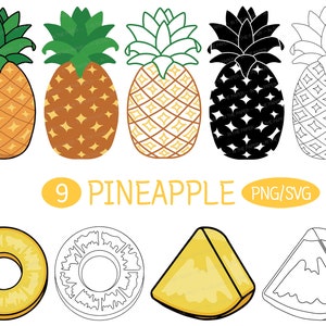 PINEAPPLE SVG Pineapple PNG Tropical Fruit Clipart Food Slice ...