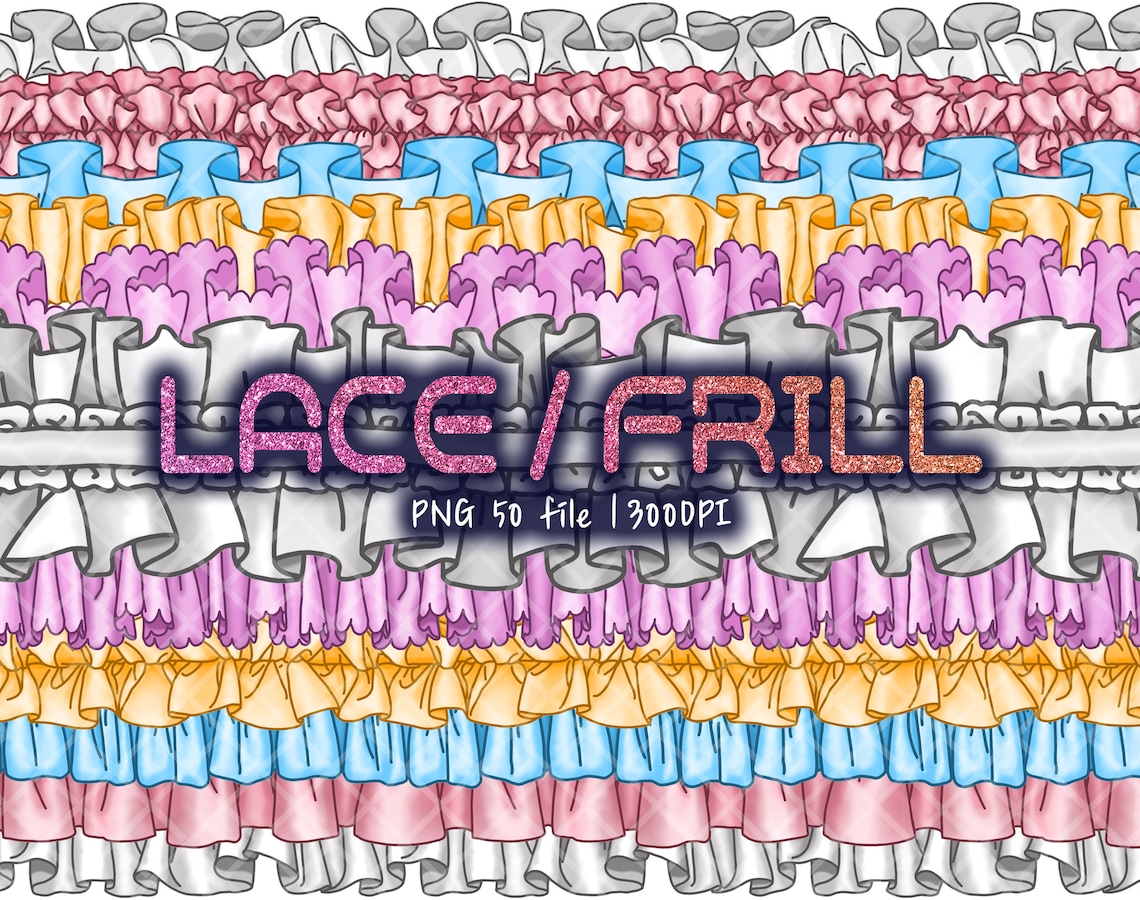 LACE PNG Ruffle Clip Art Frill Wrinkled Lace Lace - Etsy