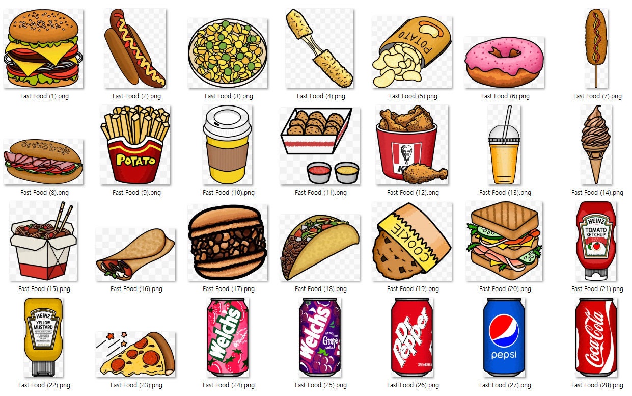 Fast Food SVG Junk Food PNG, Clip Art, Menu, PNG, Hamburger, Corn Dog ...