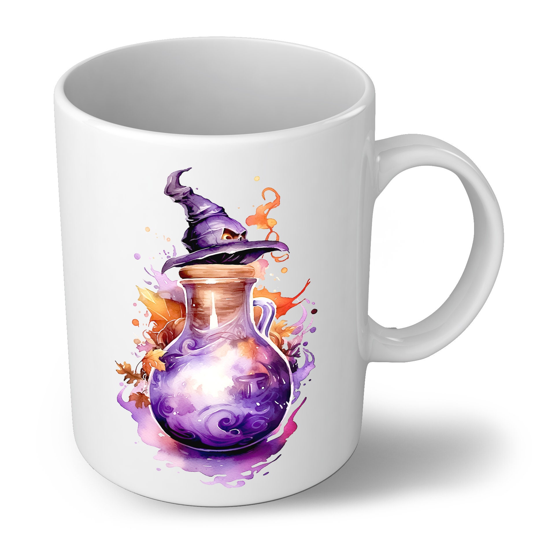 Watercolor Witch Hat Potion Glass Bottle PNG Witch Hat, Magic, Vial ...