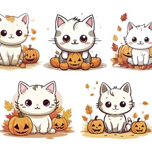 Cute Halloween Cat PNG, Clipart, Kitty, Kawaii, Witch Hat, Pumpkin ...