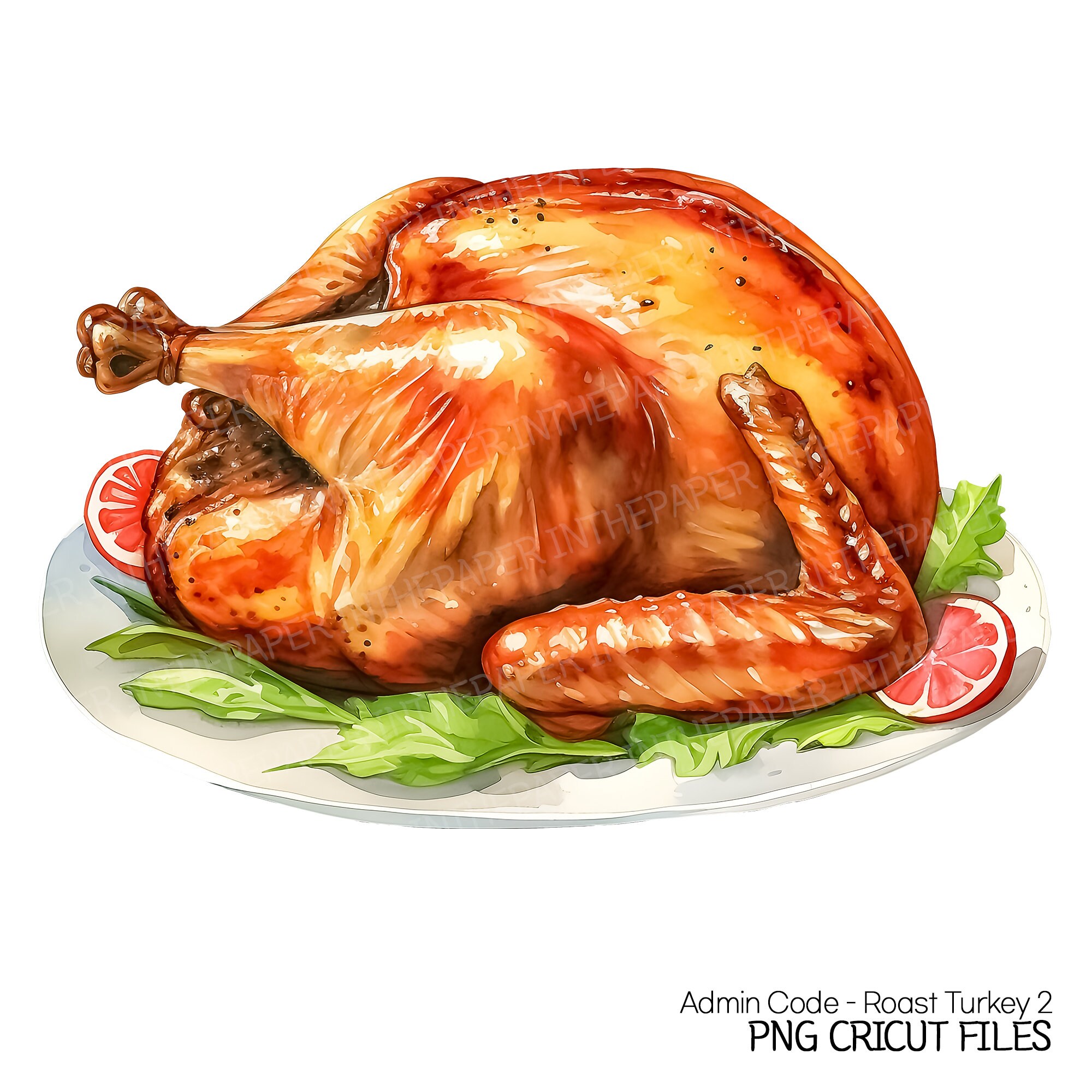 Roast Turkey PNG | Watercolor Christmas Thanksgiving Food Meat Clip Art ...