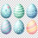 Watercolor Cute Easter Eggs PNG | Pastel Pattern Clip Art Polka Dot ...