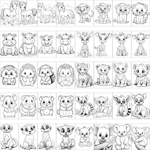200 Animals Coloring Page for Kids | Cute Land Printable Activity Book ...