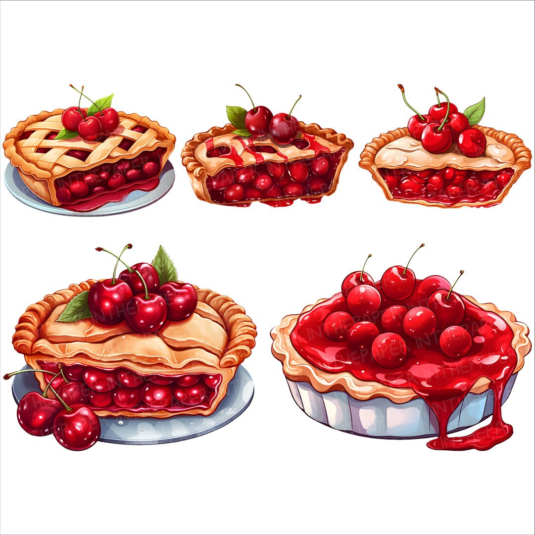 Cherry Pie PNG Fruit Tart Dessert Berry Clip Art Pastry Piece Cake Tray ...