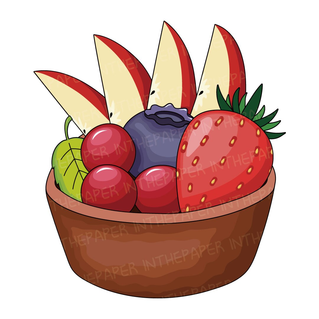 Cute Fruit Tart SVG Sweet Dessert PNG Red Apple Strawberry Blueberry ...