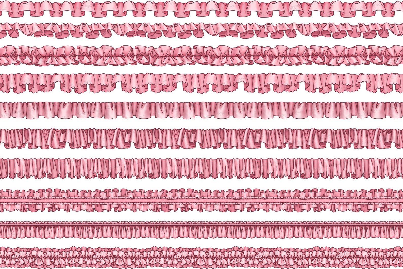 LACE PNG | Ruffle Clip Art Frill Wrinkled Border Princess Style Pattern ...