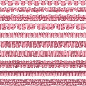 LACE PNG Ruffle Frill Wrinkled Lace Border Princess Style Pattern ...