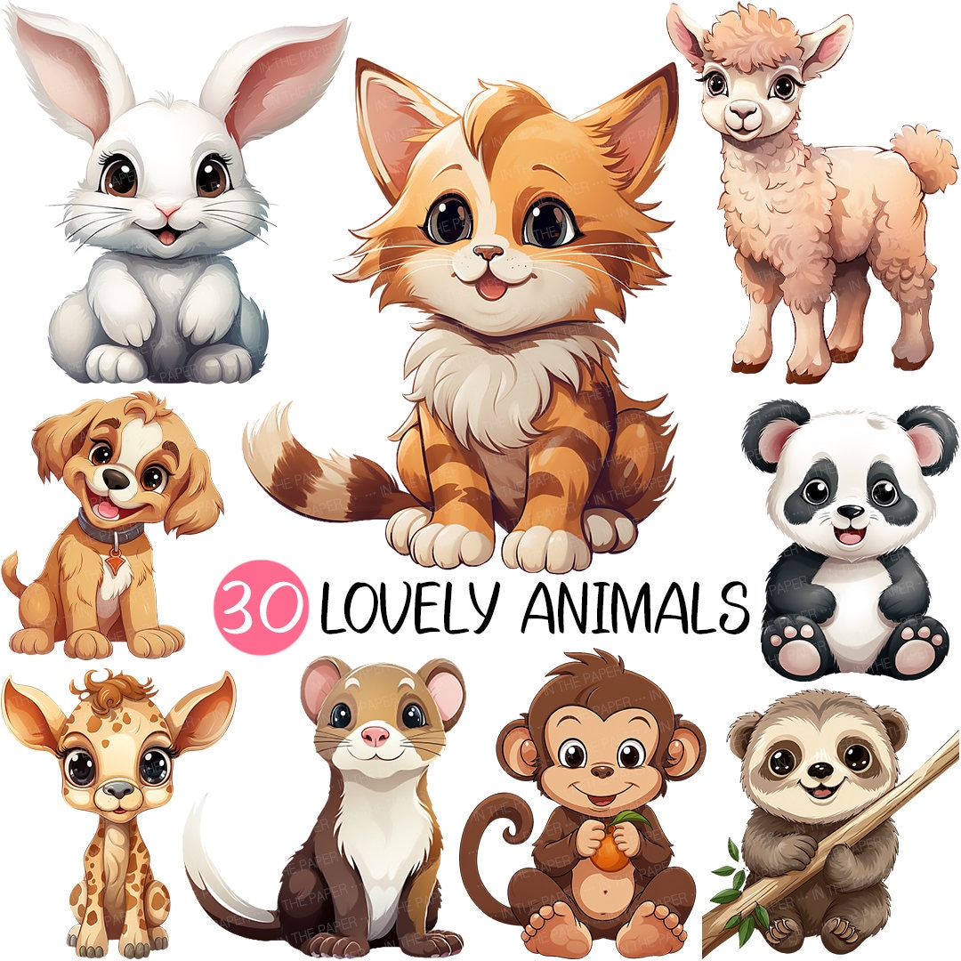 Lovely Animal PNG | Puppy Clip Art Baby Animals Kitten Rabbit Dinosaur ...