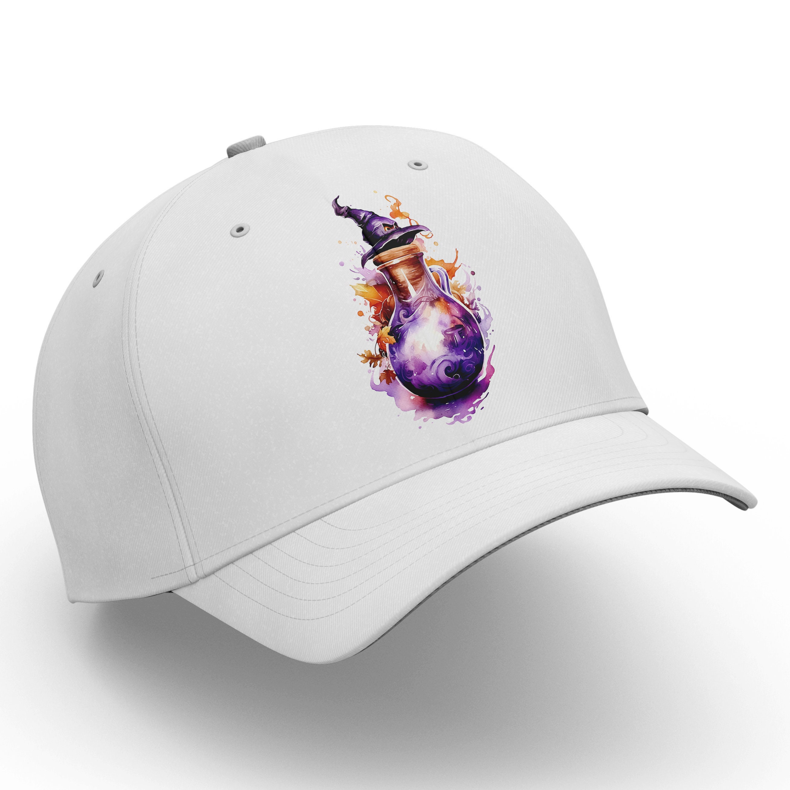 Watercolor Witch Hat Potion Glass Bottle PNG Witch Hat, Magic, Vial ...