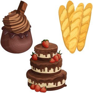 Cute Bakery PNG | Dessert SVG Bread Sweet Clip Art Cake Cookie White ...