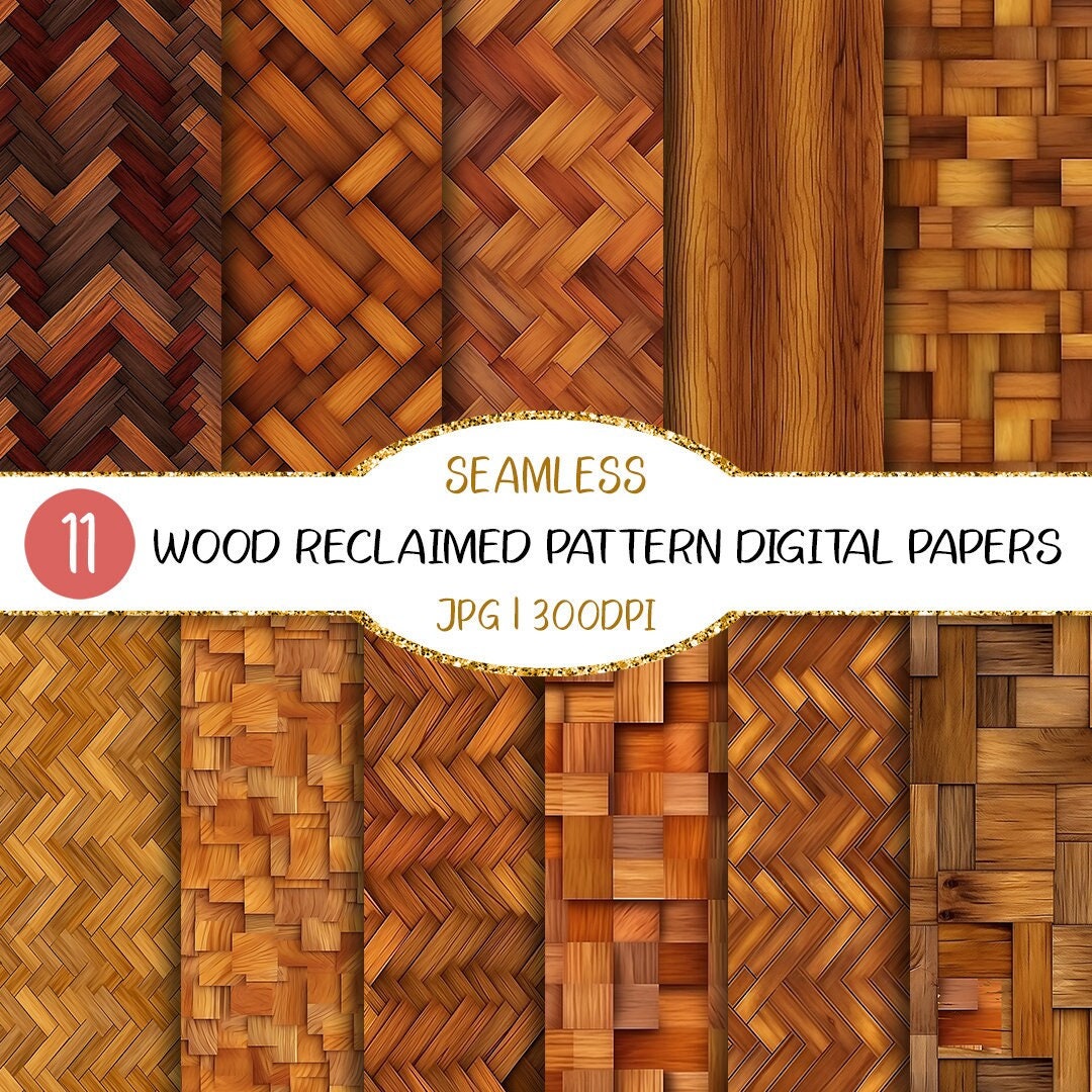 Seamless Wood Reclaimed Pattern Digital Papers | Textures, Carvings ...