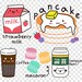 Kawaii Food PNG Cute Stickers SVG Korean Dessert Sweet Japanese Hot Dog ...
