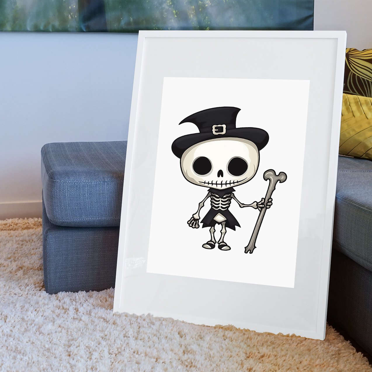 Wizard Skull PNG Halloween Clip Art Skeleton Wand Wizard - Etsy