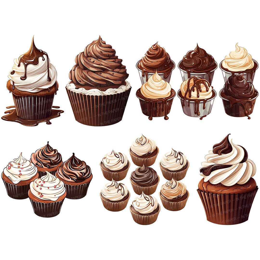 Chocolate Cupcake PNG Valentine's Day Clip Art Sweets Dessert Cute Food ...