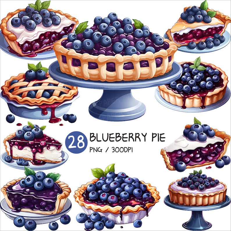 Blueberry Pie PNG | Fruit Dessert Clipart Sweet Bakery Bake Bread ...